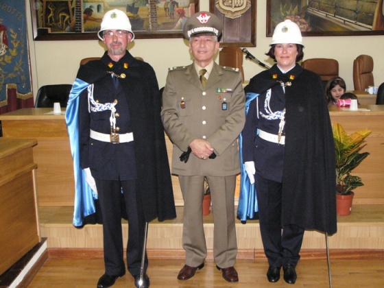 Il paese di GROTTE (Agrigento): visita del Generale Antonino Vassallo.